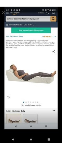 Contour BackMax 3 Piece Body Wedge Support w/ Built In Lumbar Support Open Box | eBay