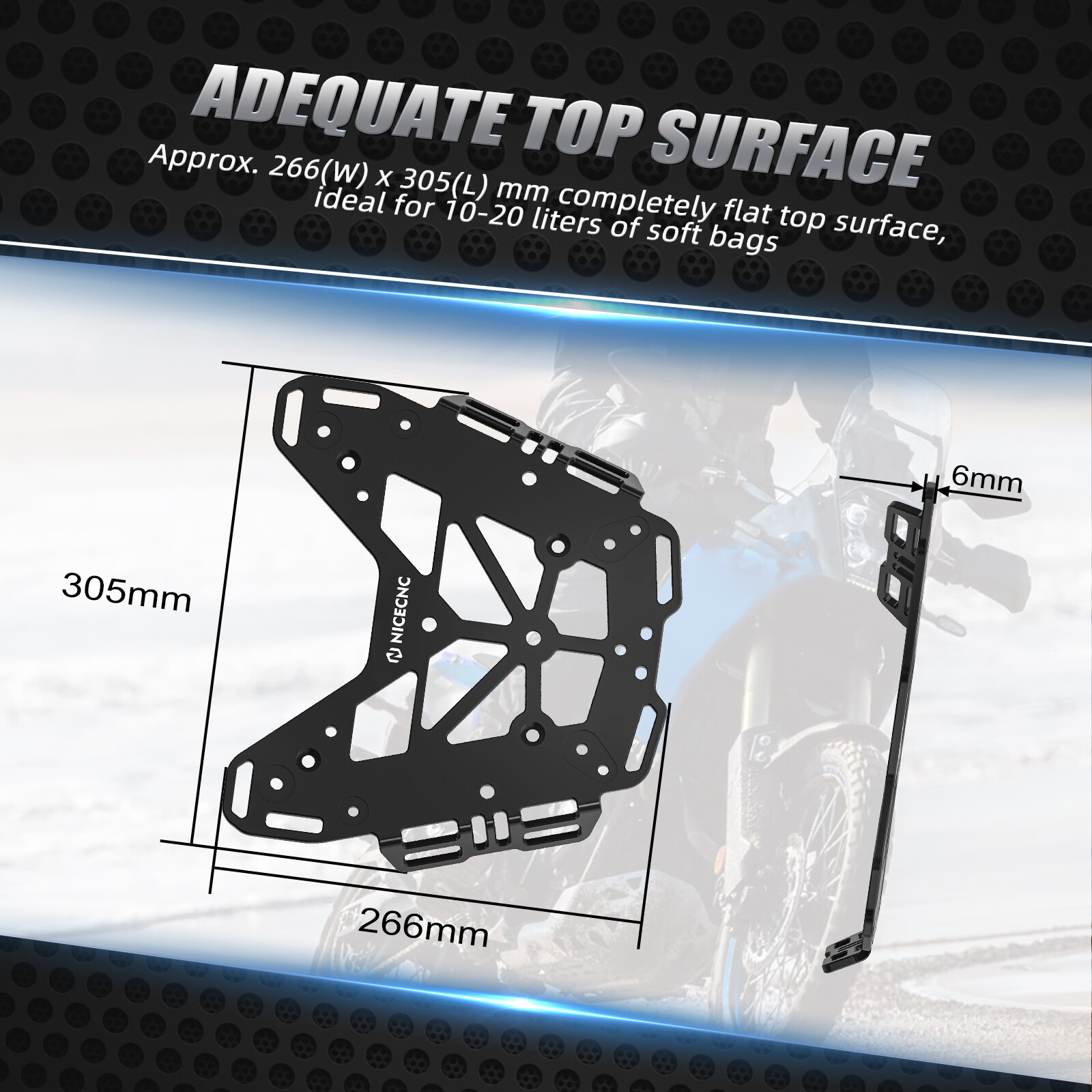 NICECNC Rear Luggage Rack Kit For Yamaha Tenere 700 XTZ07 XTZ700 2019 ...