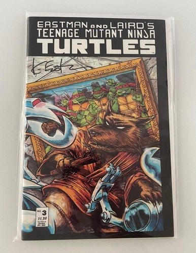Teenage Mutant Ninja Turtles #3 1988 Signed by Kevin Eastman with COA ...