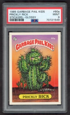 1985 Garbage Pail Kids GPK Stickers #60a Prickly Rick Glossy PSA 9 MINT ...