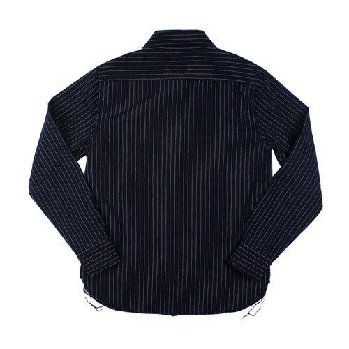 Vintage Men's Long Sleeve Shirt Striped Work Shirts Railroad Retro ...