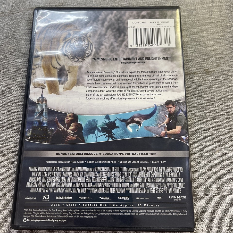 Racing Extinction (DVD, 2015) - Previously Rented 31398240334 | eBay