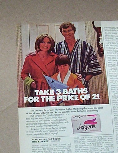 1975 print ad - Jergens Soap little boy family parents bath vintage ...