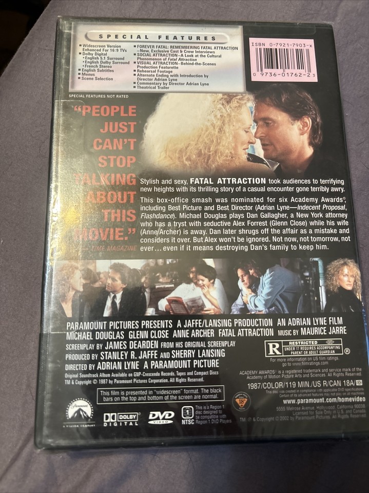 Fatal Attraction (DVD, 2003, Special Collectors Edition - Checkpoint) 97360176223| eBay