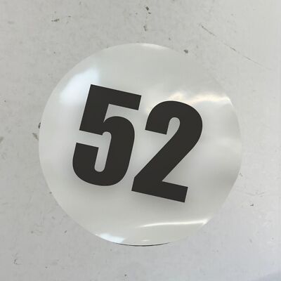 12" Circular Round Magnetic Race Car Number 52 Magnet x2 | eBay