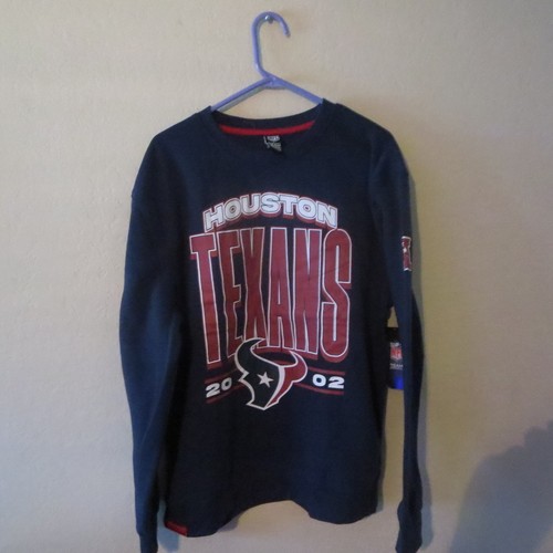NWT NFL Team Apparel Men’s Houston Texans Navy Blue Sweatshirt Size ...