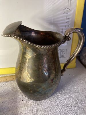 Vintage Crescent Silver Plated Silver-plate Water Ice Tea Pitcher ...