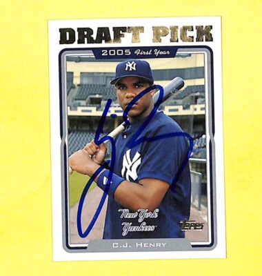 CJ Henry Signed Auto 2005 Topps Update Rookie Card UH324 Yankees | eBay