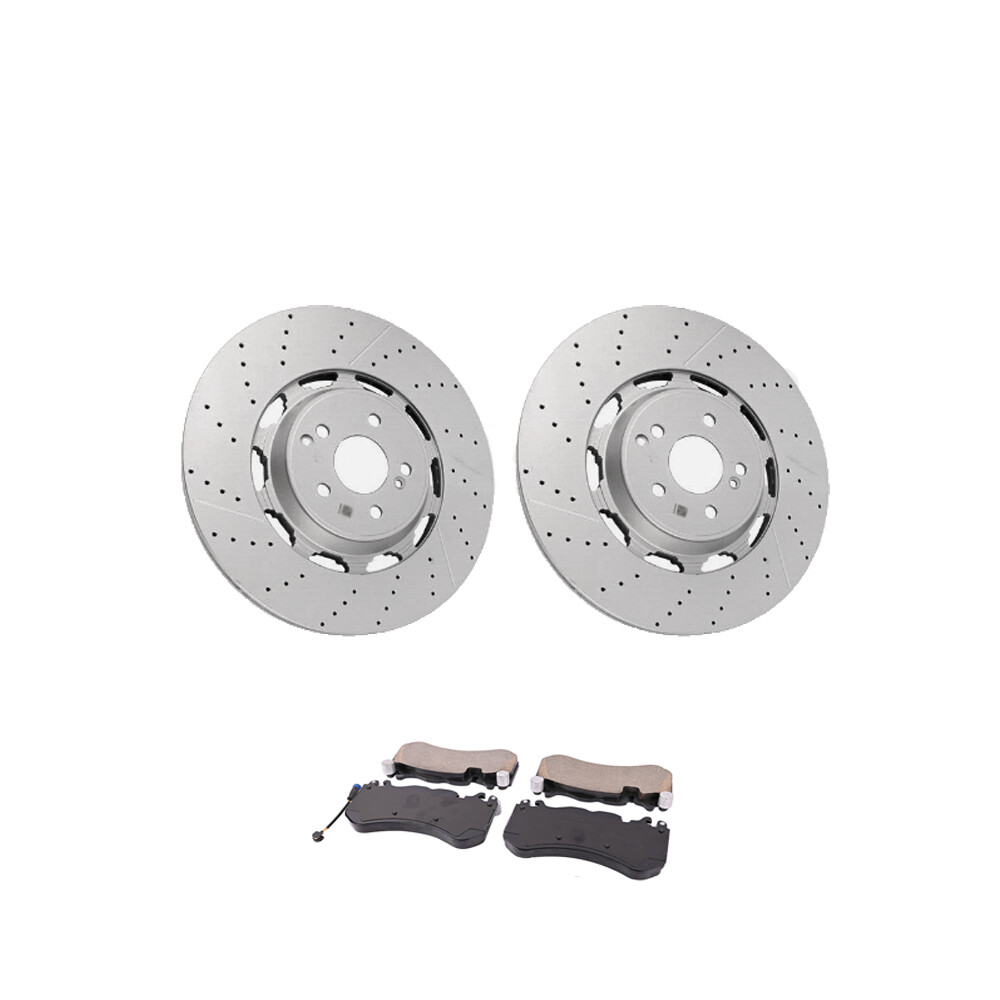FOR Mercedes Benz W222 S63 S65 AMG 14-20 Front Brake Rotors&PADS ...