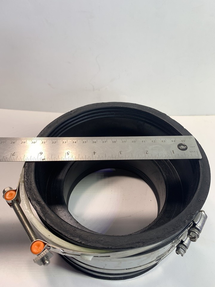 Flex-Seal Adjustable Repair Coupling 4 Inch Concrete X 4 Inch Cast Iron ...