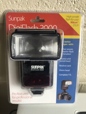 Sunpak DigiFlash 3000 Electronic Flash Unit for Nikon i-TTL Digital SLR ...