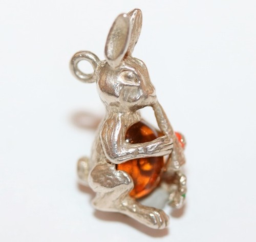 Vintage Sterling Silver Peter Rabbit With Jelly Belly Bracelet Charm 2 ...