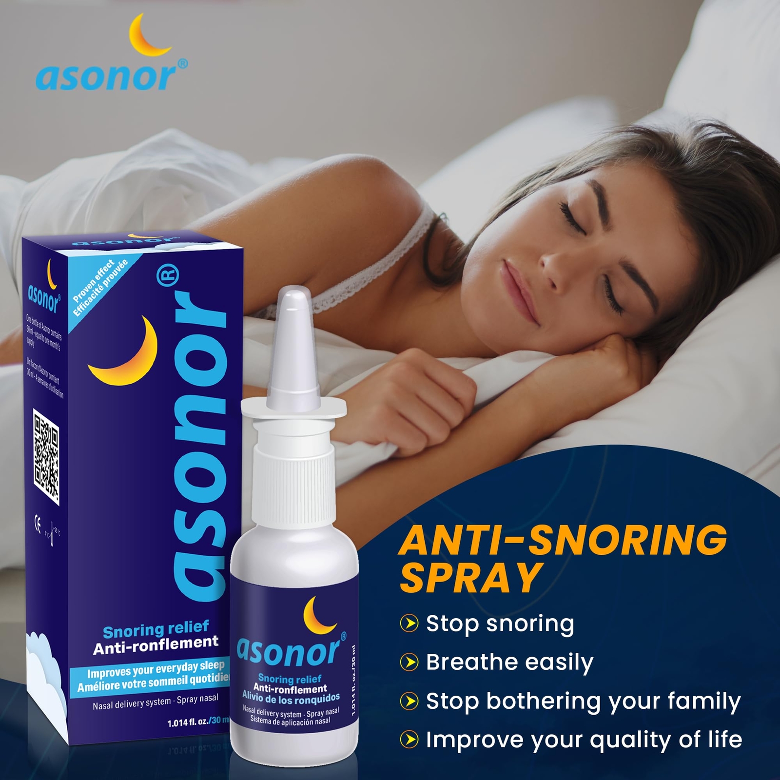 Asonor Anti-Snoring Nasal Spray - 30ml for sale online | eBay