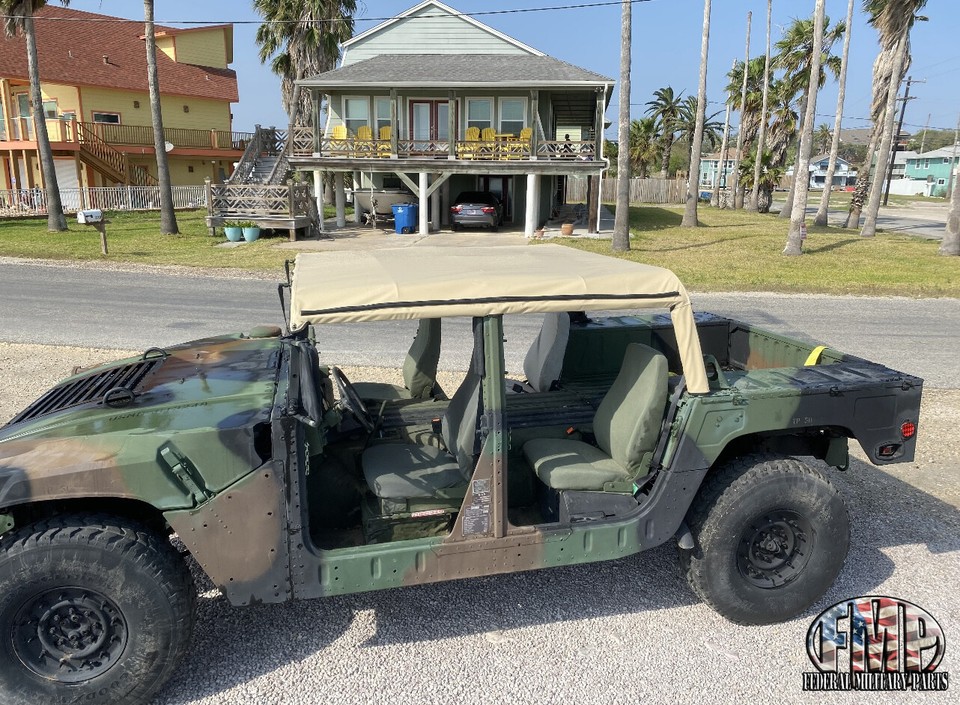 CONVERTIBLE CANVAS SOFT TOP FOR MILITARY HUMVEE M998 REMOVE / INSTALL ...