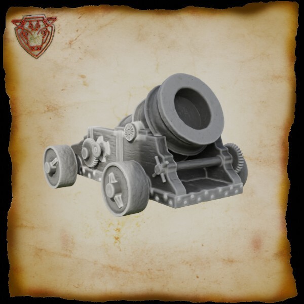 Black Powder Artillery cannons 28mm medieval tudor pirate mortar ...