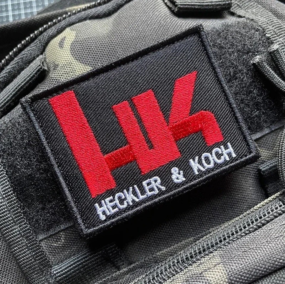 HK H&K HECKLER KOCH Embroidered Patch Hook Back P7 MP5 416 USC UMP SL8 ...