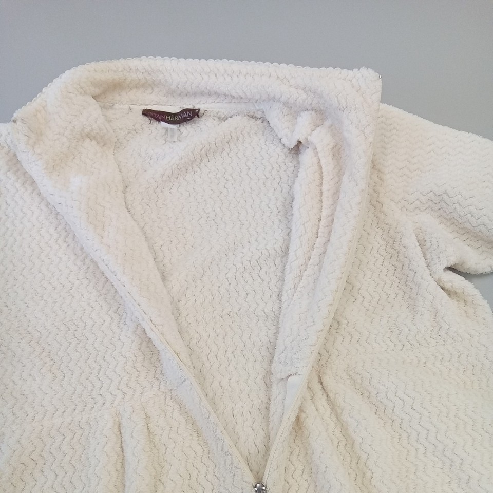 STAN HERMAN ~ Gray Polyester Fleece Warm & Long Robe ~ Size: M | eBay