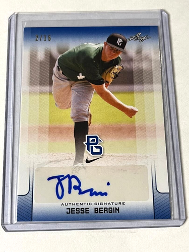 Jesse Bergin 2017 Leaf Perfect Game Authentic Signature Blue Card #BA ...