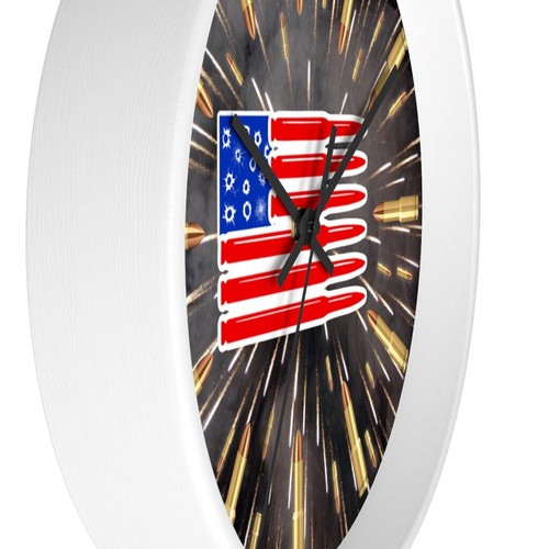 US Flag Clock Patriotic Clocks Gift for Veteran Flag American Flag ...