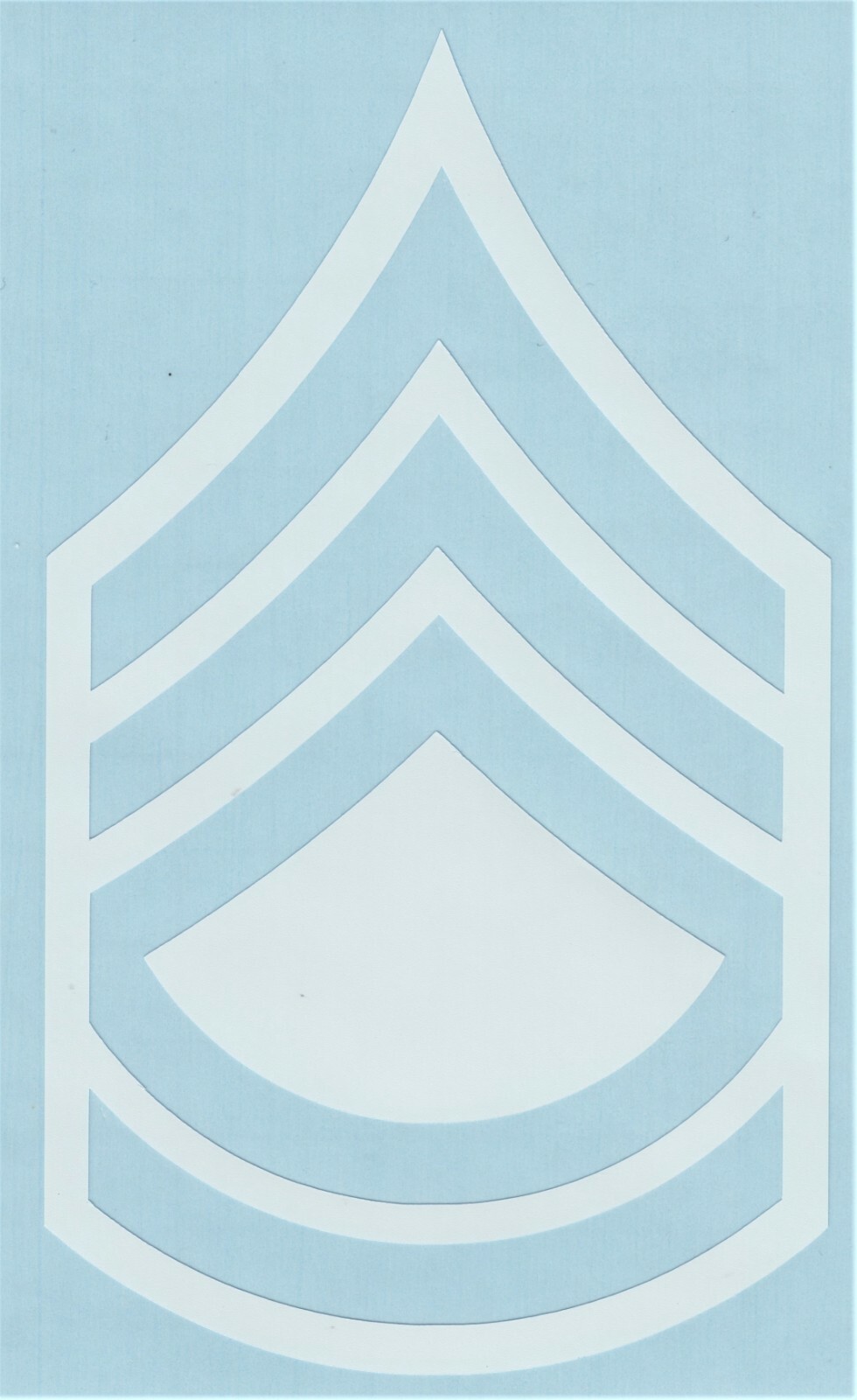 US Army, Sergeant First Class, SFC, E-7, SSI Rank, Matte White Vinyl ...