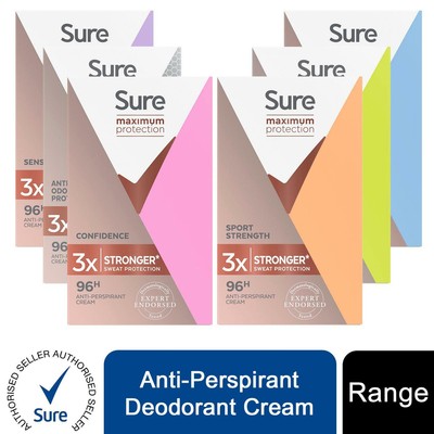 Sure Women Maximum 96-H Protection Anti-Perspirant Deodorant Cream, 3 ...