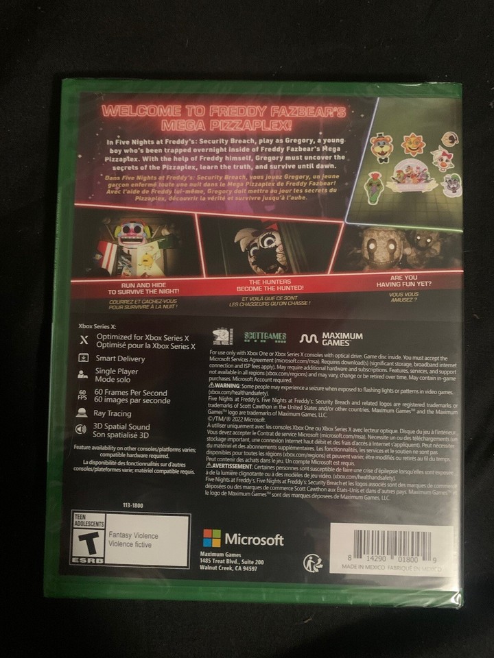 Five Nights at Freddy's: Security Breach Xbox Series X/Xbox One Brand ...
