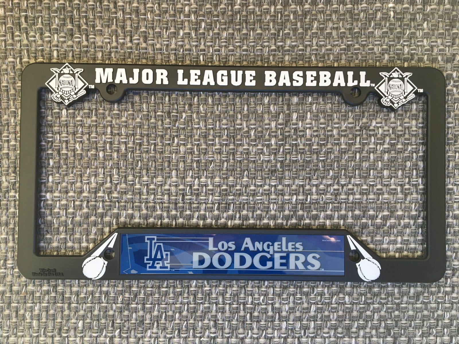 Los Angeles Dodgers NEW MLB Black Plastic License Plate Frame Made in ...
