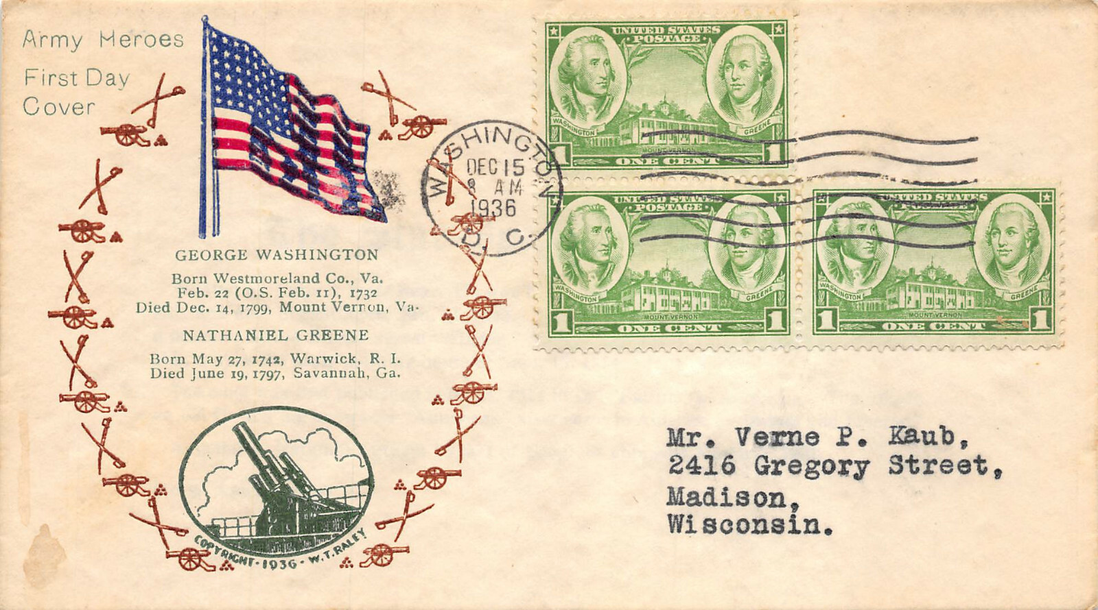 785 1c Army unlisted William Raley multicolor Cachet. [354108] | eBay