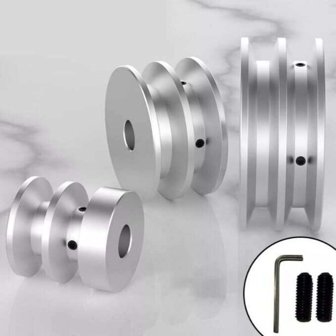 1*Double V-Groove Aluminum Drive Pulley For A-Section V-Belt Pulleys OD ...