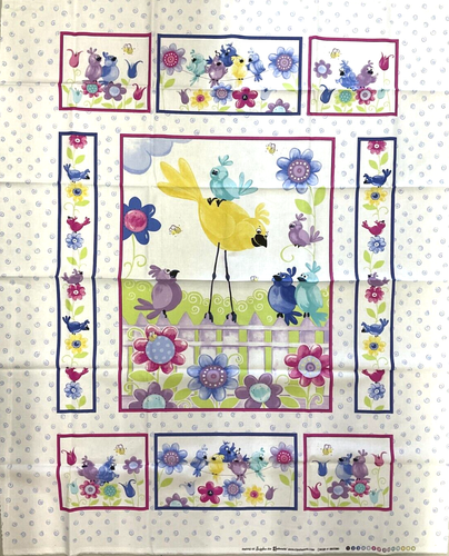 SUSYBEE - BIRD'S BUDDIES QUILT PANEL #SB20380-100 BY CLOTHWORKS-- 35 ...