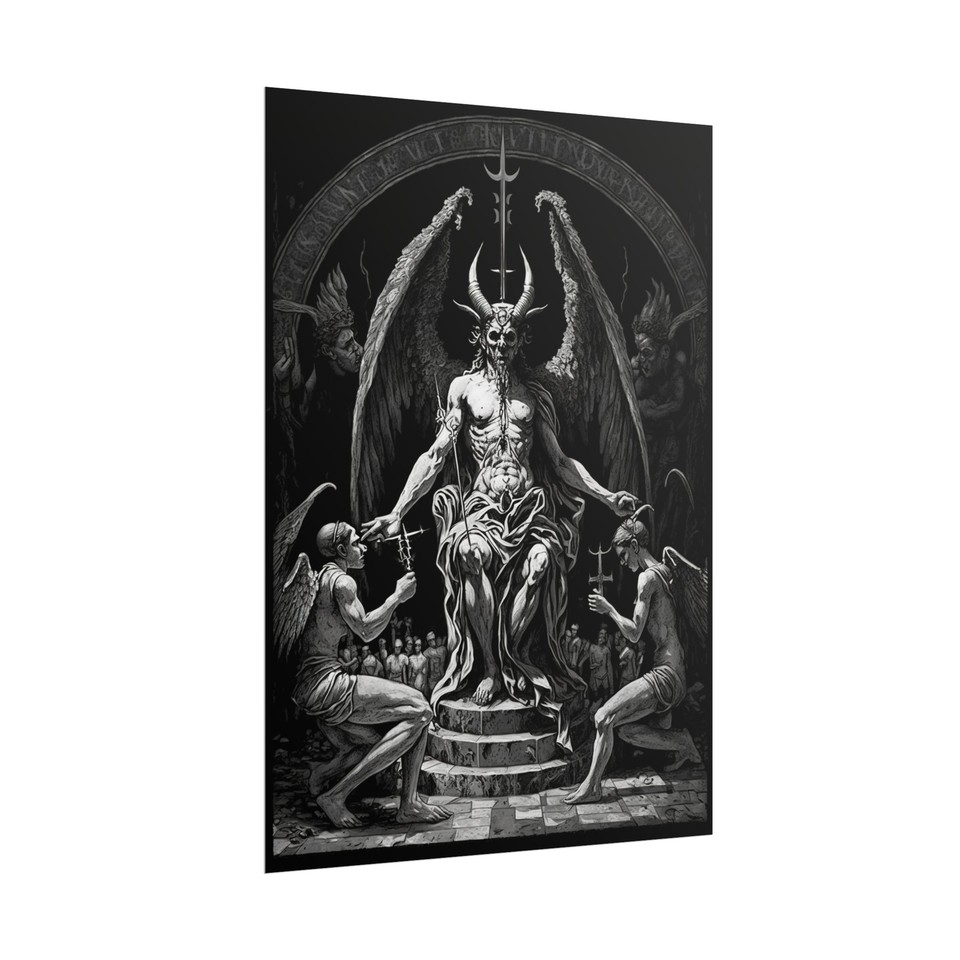 Baphomet Art Print 1 Devil Satan Print Lucifer Poster Renaissance ...