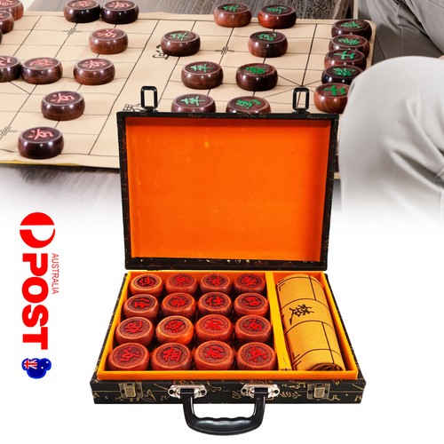 Traditional Chinese Chess Set Board Game Xiangqi with PU Checkerboard ...