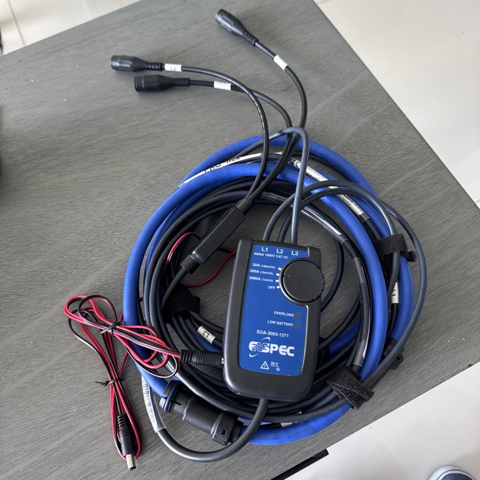 Elspec - Flex Current Probe 30/300/3000A 1000V Rogowski Coil CT Power ...