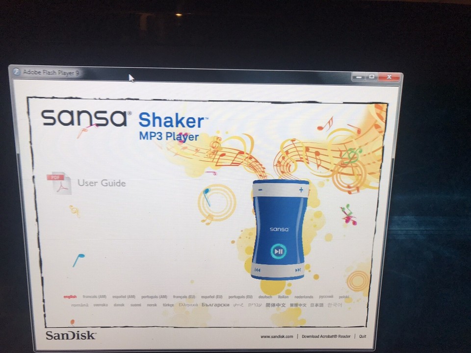 SanDisk Sansa Shaker 1.0 Installation CD Software Mini Disc And User ...