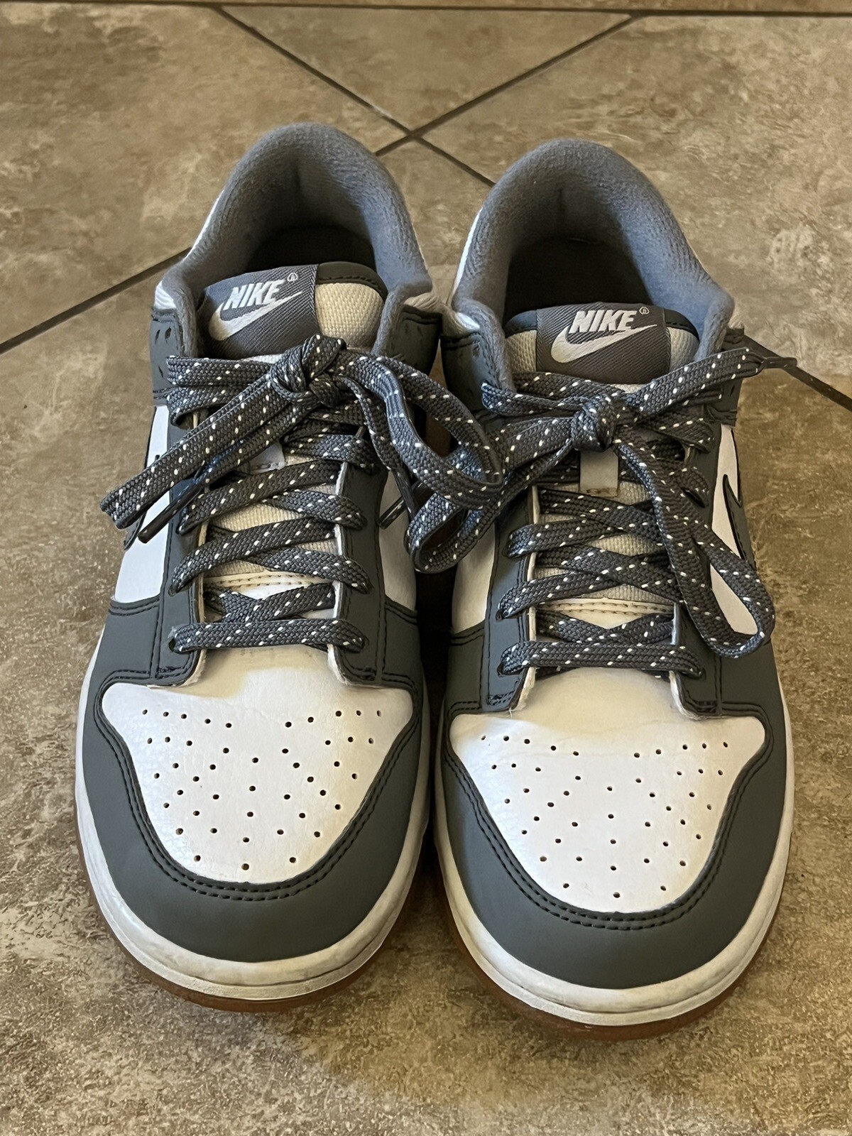 Nike Dunk Low GS Smoke Grey Gum Reflective Grey Shoes… - Gem