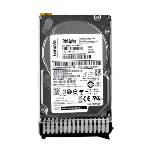 FESTPLATTE LENOVO 00YK014 ST600MM0088 600GB 10000U/min 128MB SAS-3 12G ...