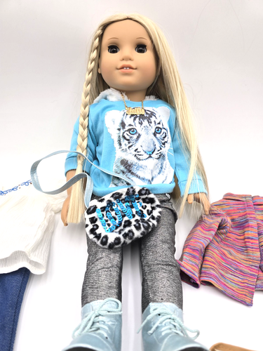 American Girl Doll Julie Albright 2008 Meet Outfit w/Rainbow Hairbands ...
