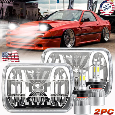 Fit for Mazda RX-7 1986-1993 Newest 7x6" inch Led High/Low Beam ...