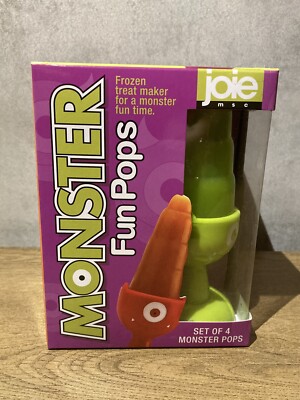 Joie Monster Fun Pops - Frozen Treat Maker Set Of 4 Ice Cream Ice Pops ...