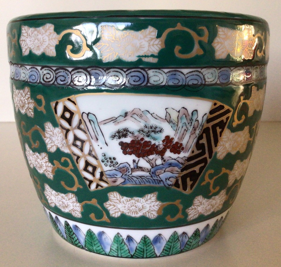 GOLD IMARI ~ Hand Painted Porcelain Cache Pot ~ 5 1/4” ~ Japan | eBay