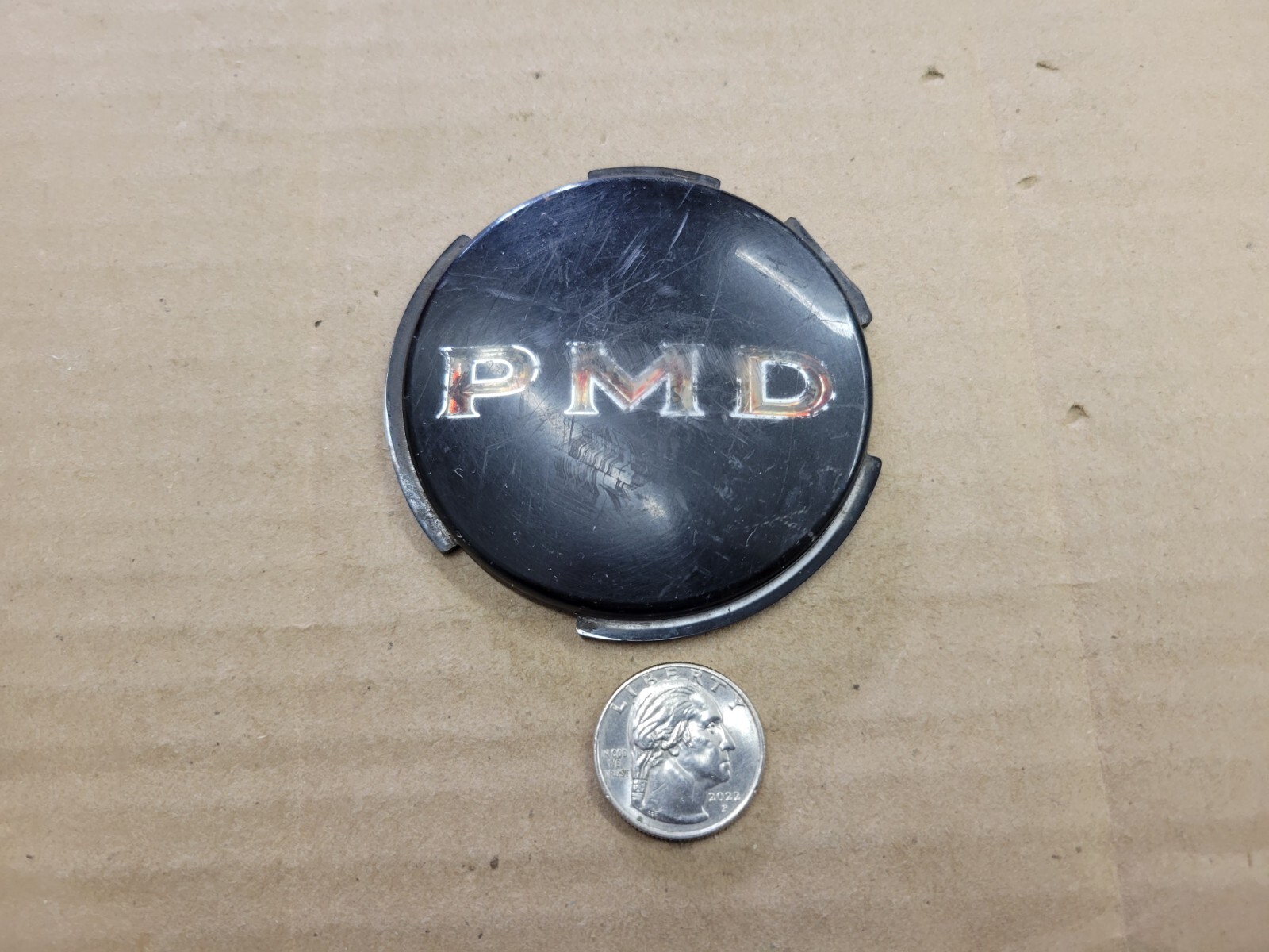 Pontiac PMD OEM Black Vintage Wheel Rim Hubcap Center Hub Emblem Badge ...