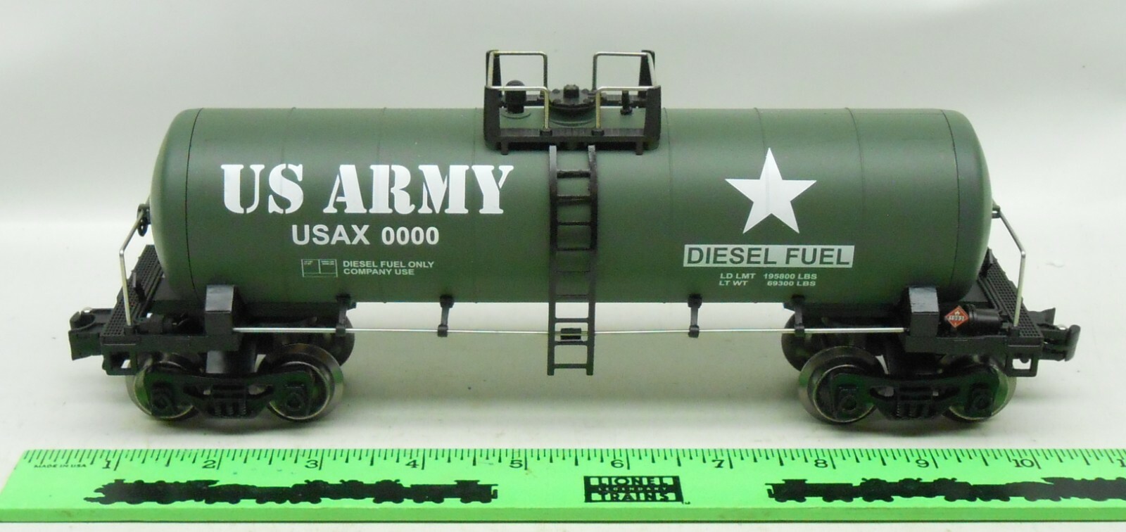 Menards ~ O Gauge U.S. Military Modern Tank Car Prototype / First run ...