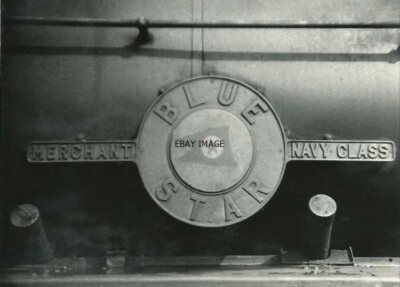 PHOTO NAMEPLATE OF SR MERCHANT NAVY NO 35010 BLUE STAR AT NINE ELMS ...