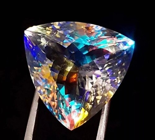 Mystic Topaz Rainbow Color Trillion 60-62 Ct Natural Certified Loose ...