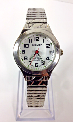 Sharp Women's Quartz Dial Watch Silver Tone Band SHP 110 358 PC22 New ...