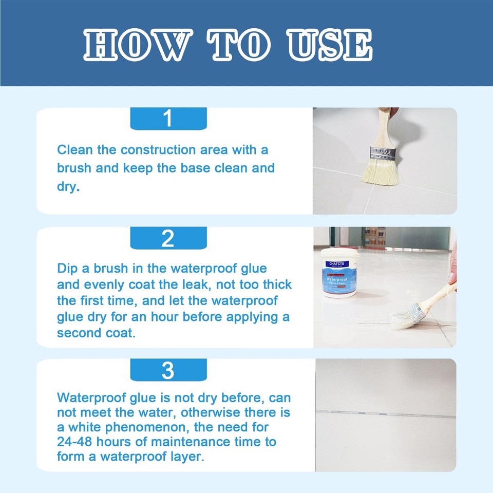 Waterproof Glue,Invisible Agent,Strong Transparent Sealant,for Bathroom ...