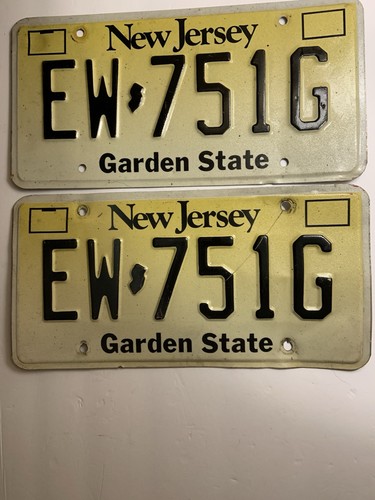 New Jersey 1970s Garden State License Plates TWO EW 751G | eBay