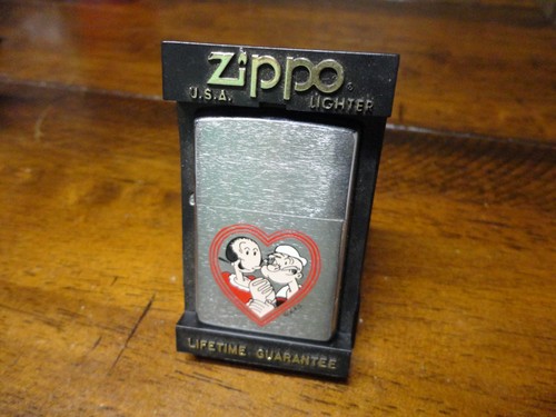 OLIVE OYL AND POPEYE HEART ZIPPO LIGHTER MINT IN BOX 1994 | eBay