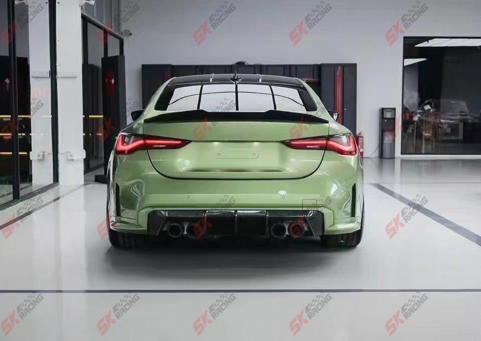 Fits For BMW M3G80 M4G82 2021-26 Real Carbon Fiber Black Rear Trunk ...