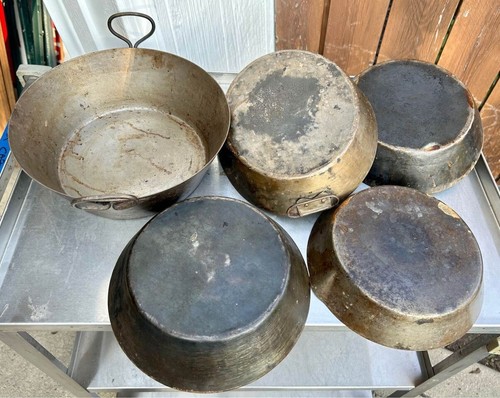 (5) Five, Cowboy, Outdoor Cooking, Metal, Eating, Shallow Pans, Bowls ...
